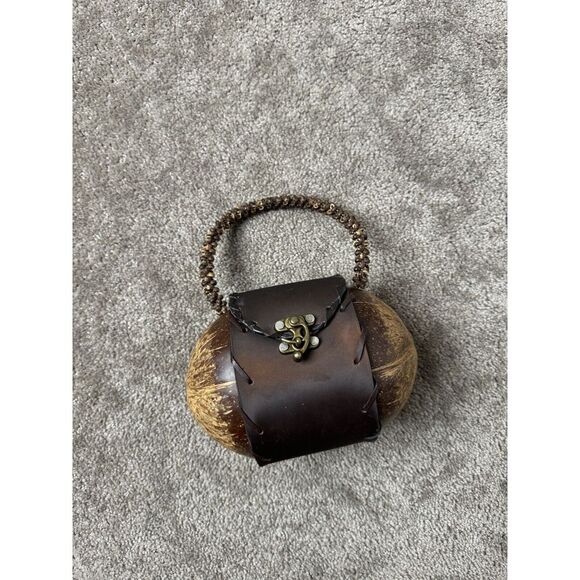 Hand Crafted | Bags | Vintage Womens Bags Handcrafted Coconut Shell Bag ...